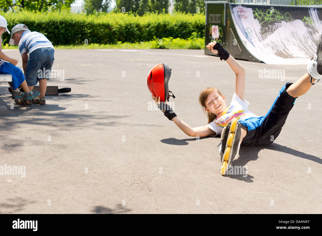 Girl Falling Backwards