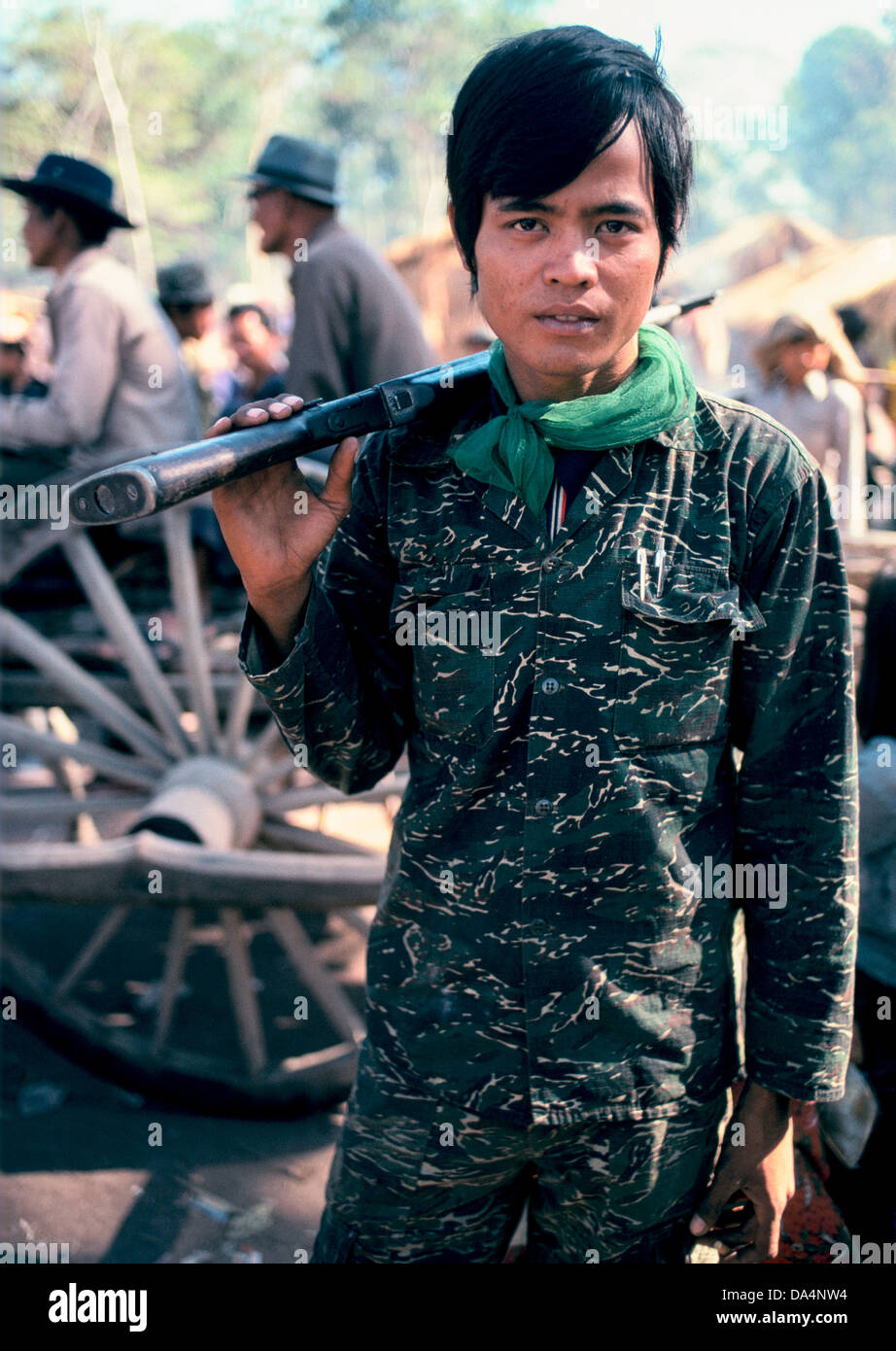 Khmer Serai guerilla fighter at Nong Samet refugee camp on the Thai ...