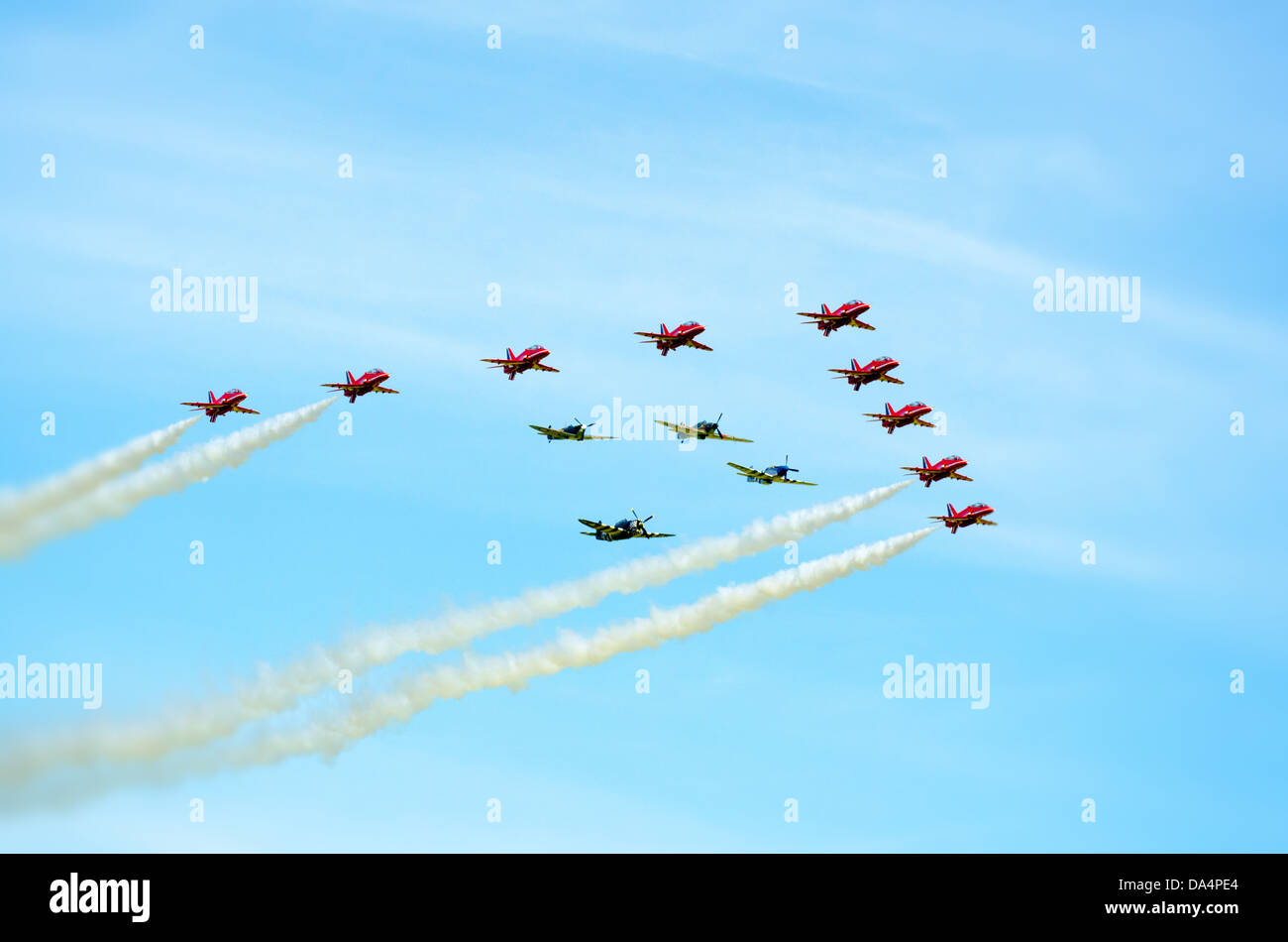 The Red Arrows and Eagle Squadron Stock Photo - Alamy