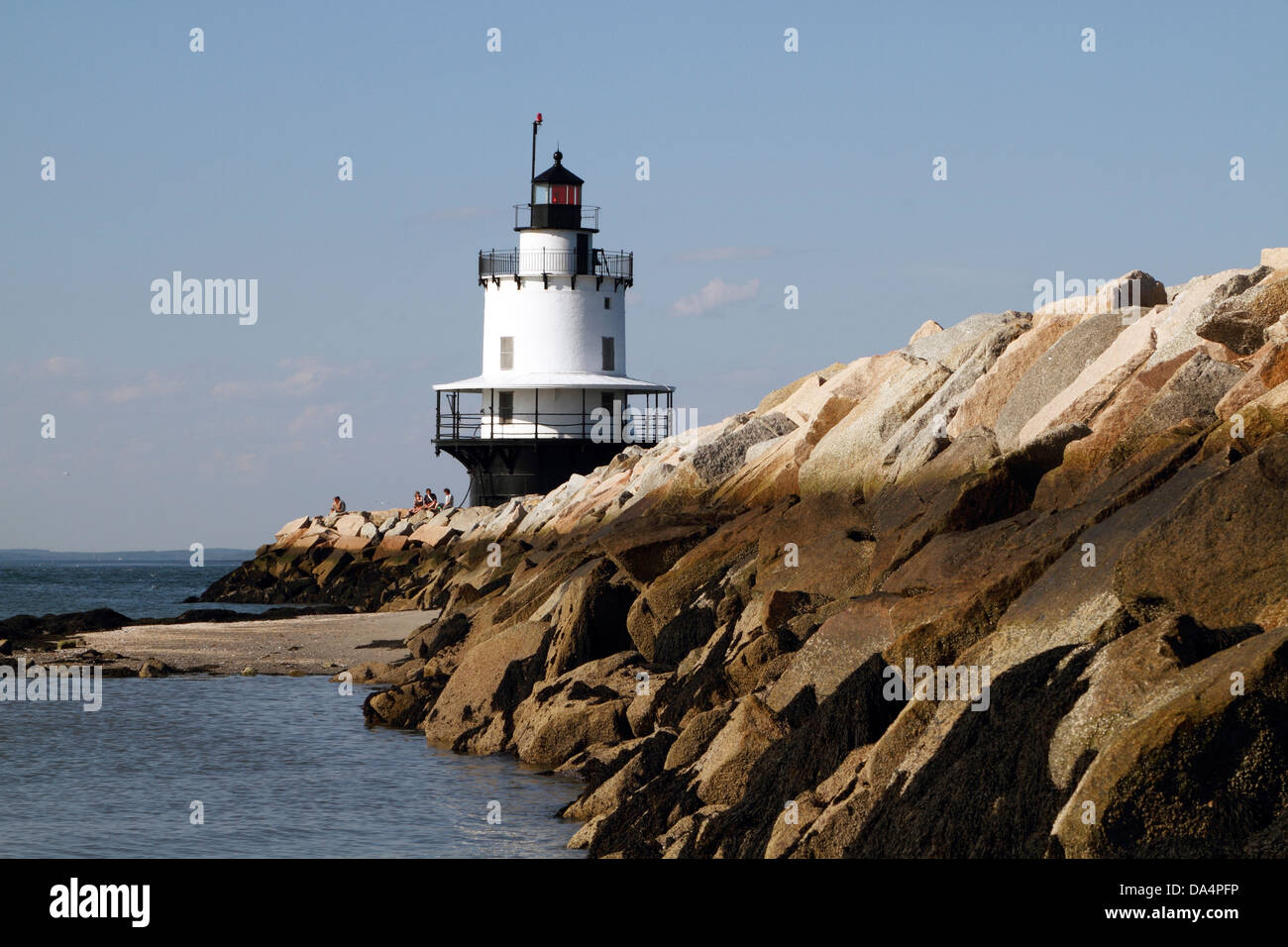 Spring Point Ledge Lighthouse, South Portland, Maine, USA Stock Photo ...