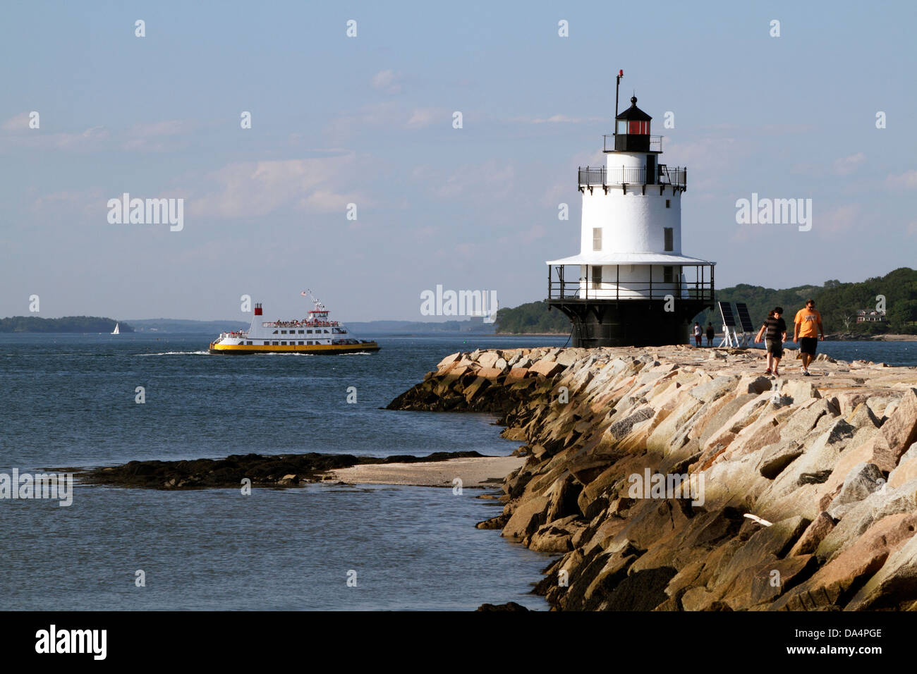Spring Point Ledge Lighthouse, South Portland, Maine, USA Stock Photo ...