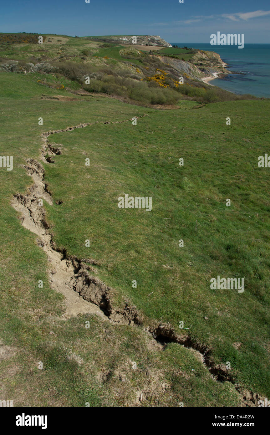 Cracks in clifftops hi-res stock photography and images - Alamy
