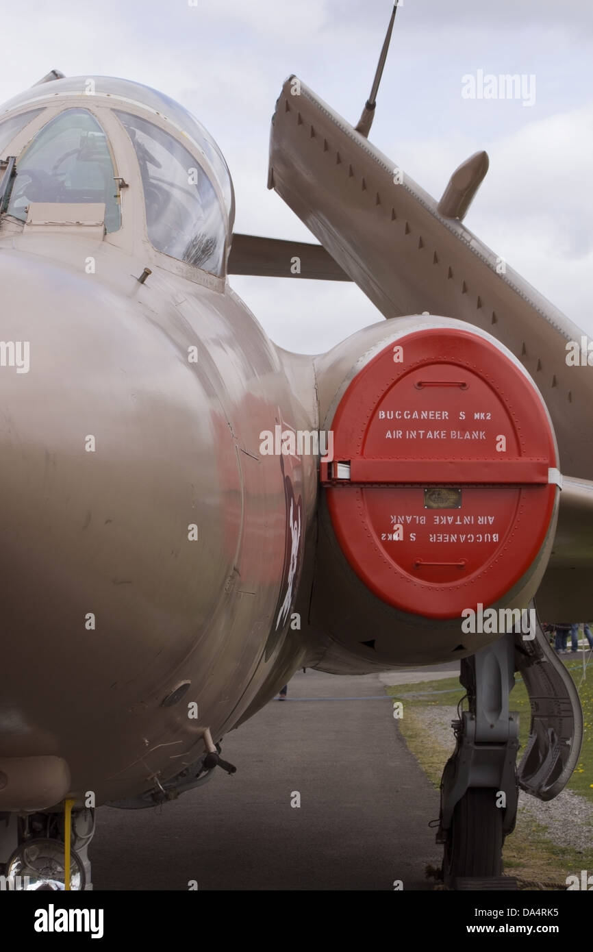 Buccaneer with wings in folded position and air intake cover in place ...