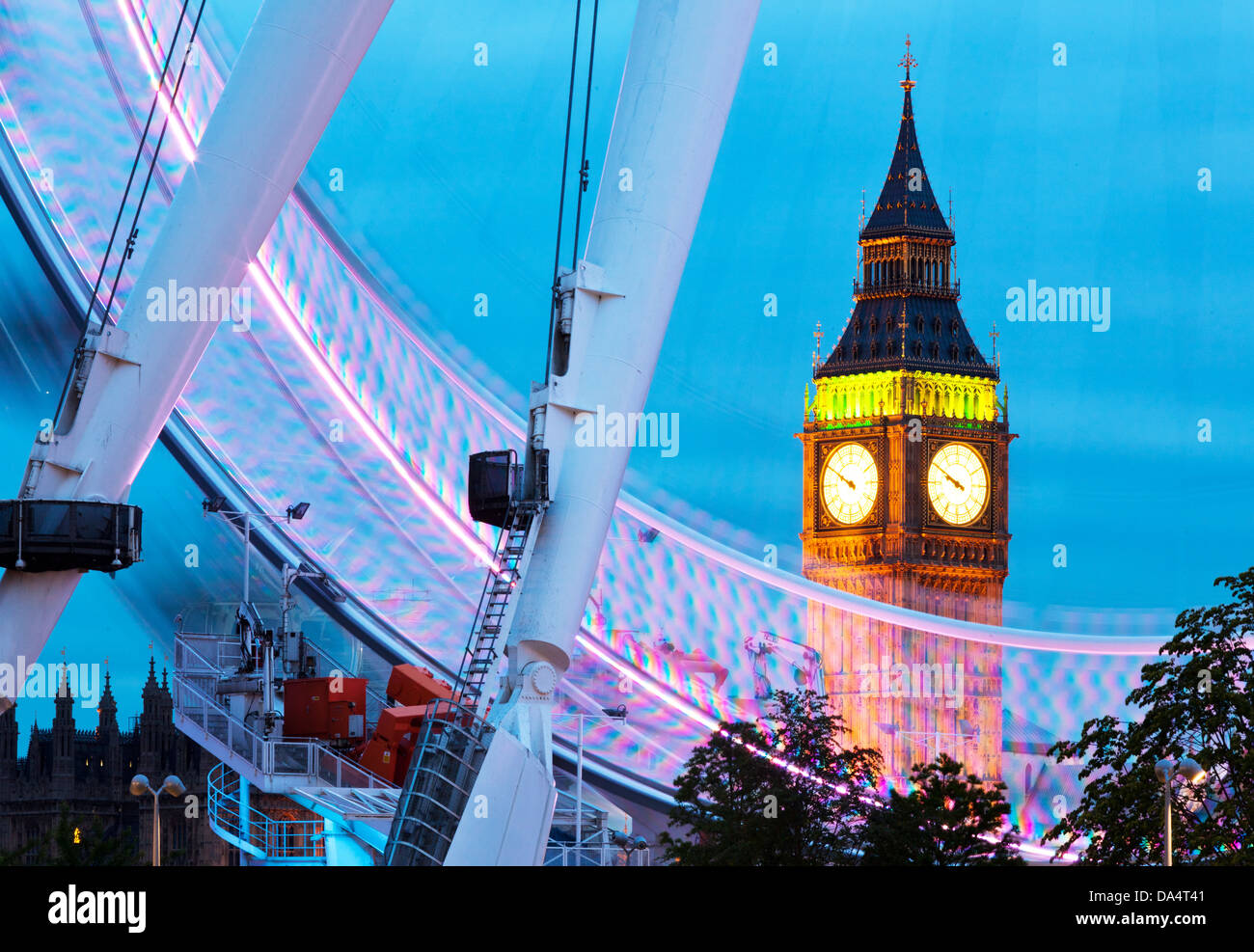 London big ben london eye skyline hi-res stock photography and images ...