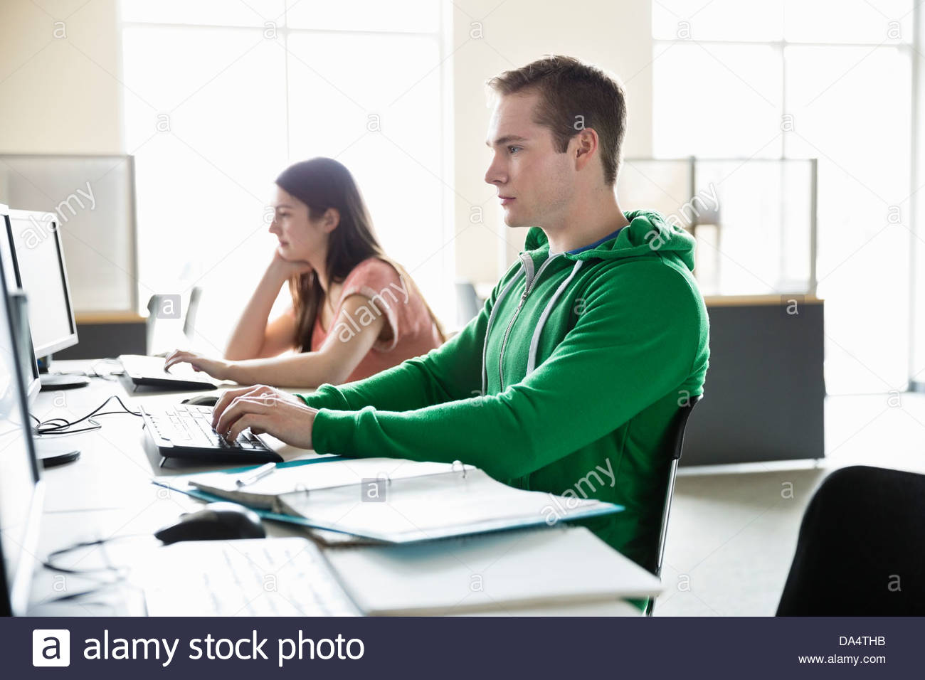 Computer lab students monitor hi-res stock photography and images - Alamy