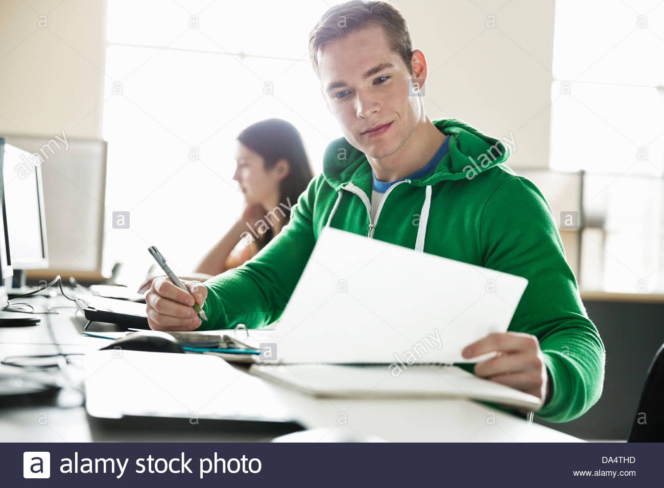 Computer lab students monitor hi-res stock photography and images - Alamy