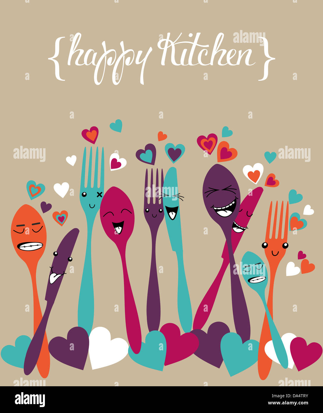 Cartoon cutlery hi-res stock photography and images - Alamy