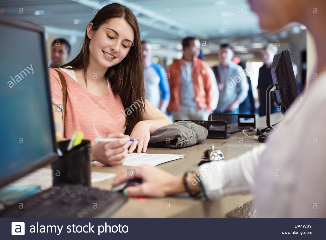 Students filling application form hi-res stock photography and images ...