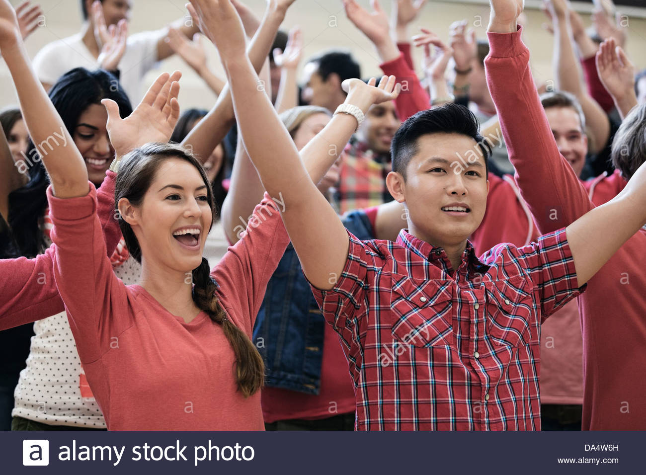 Sporting event crowd red hi-res stock photography and images - Alamy