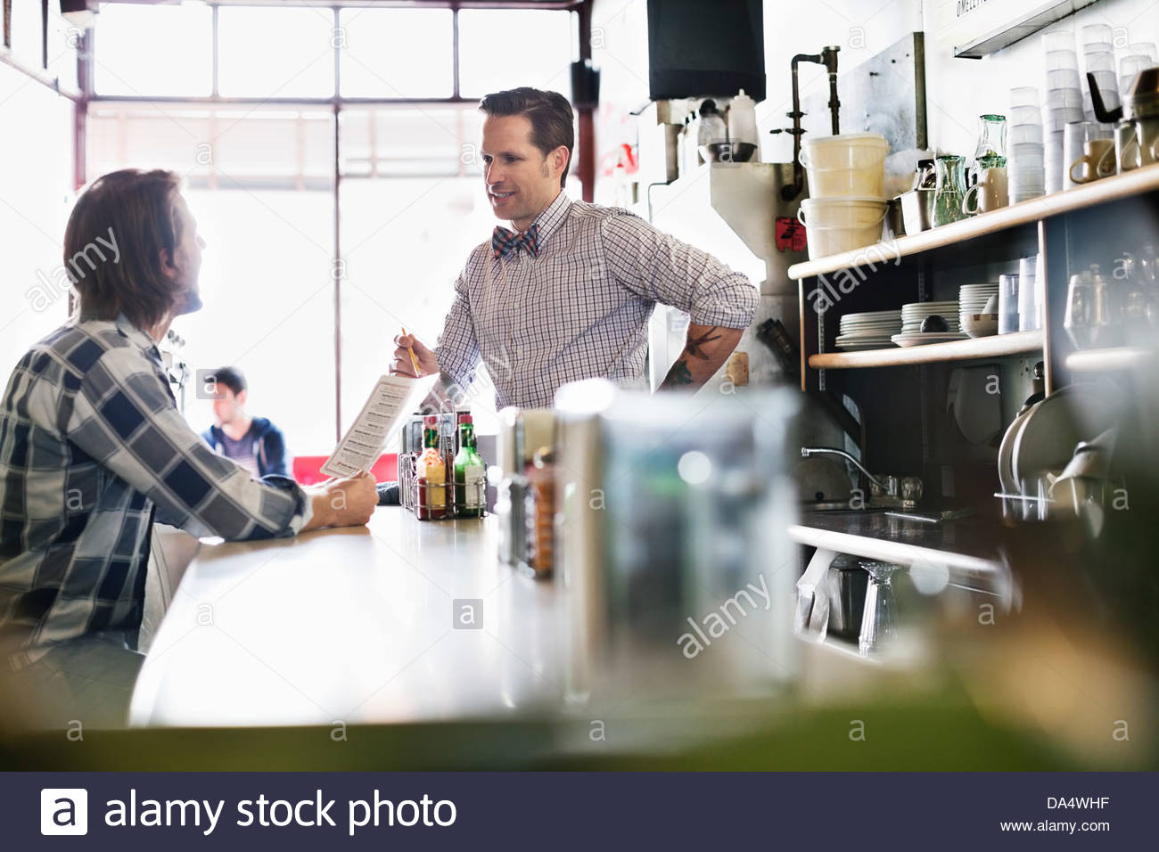 Menu and customer hi-res stock photography and images - Alamy