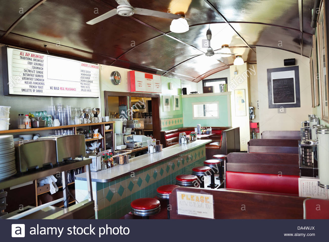 Retro diner, interior hi-res stock photography and images - Alamy