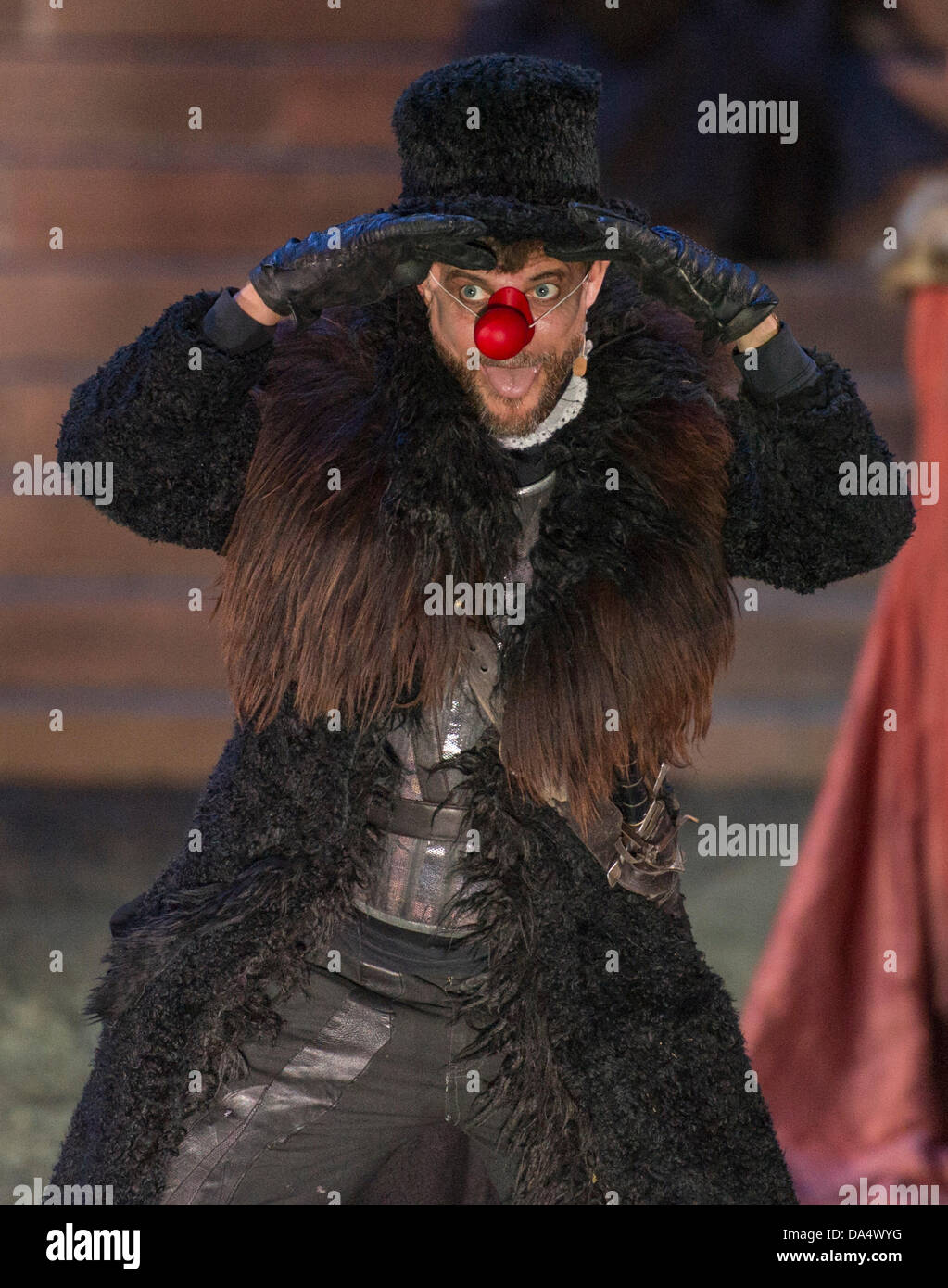 Lars Rudolph as Hagen acts on stage during the photo rehearsal of this ...