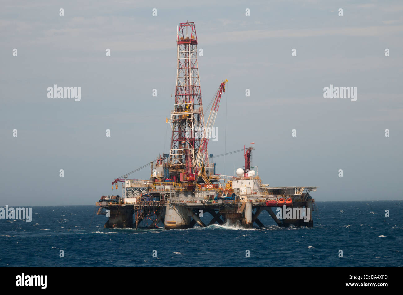 Falcon 100 oil drilling rig working for Petrobras brazilian oil company ...