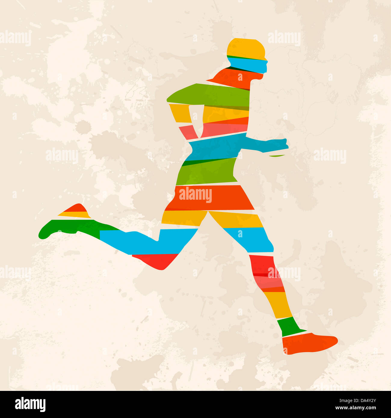 Man sprinting illustration hi-res stock photography and images - Alamy