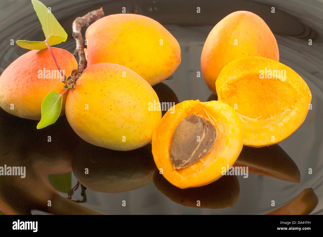 Fresh apricot big beautiful closeup Stock Photo - Alamy