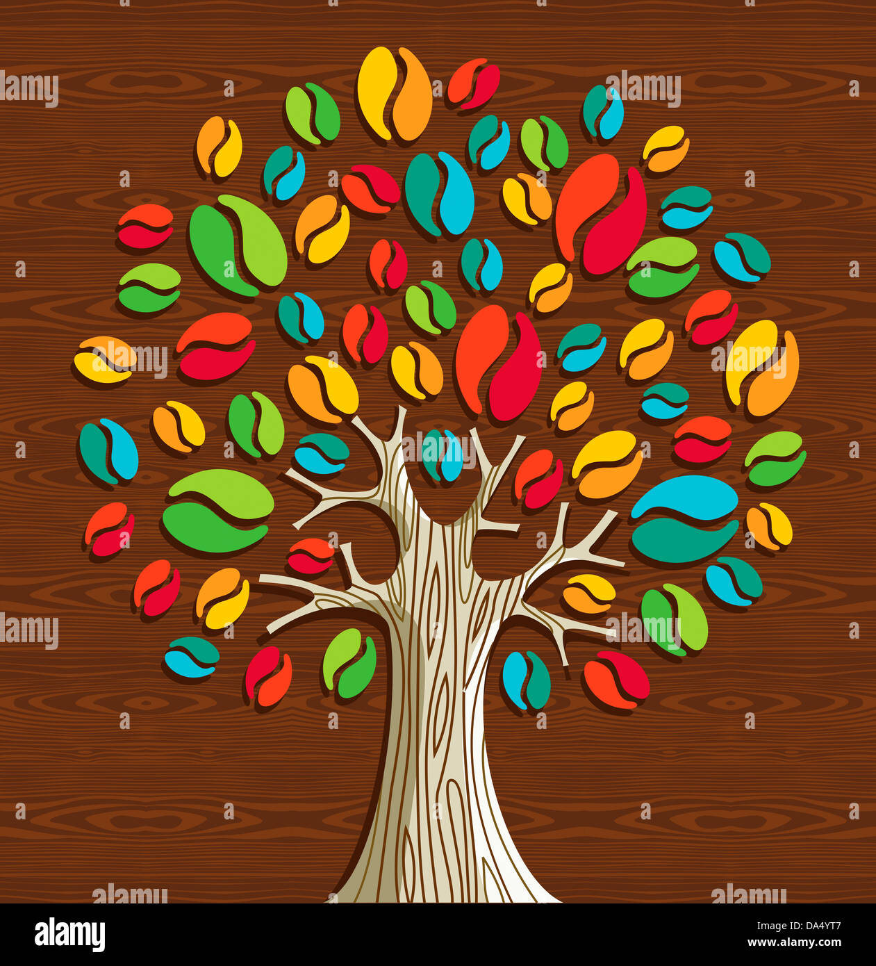 Coffee Bean Tree Drawing