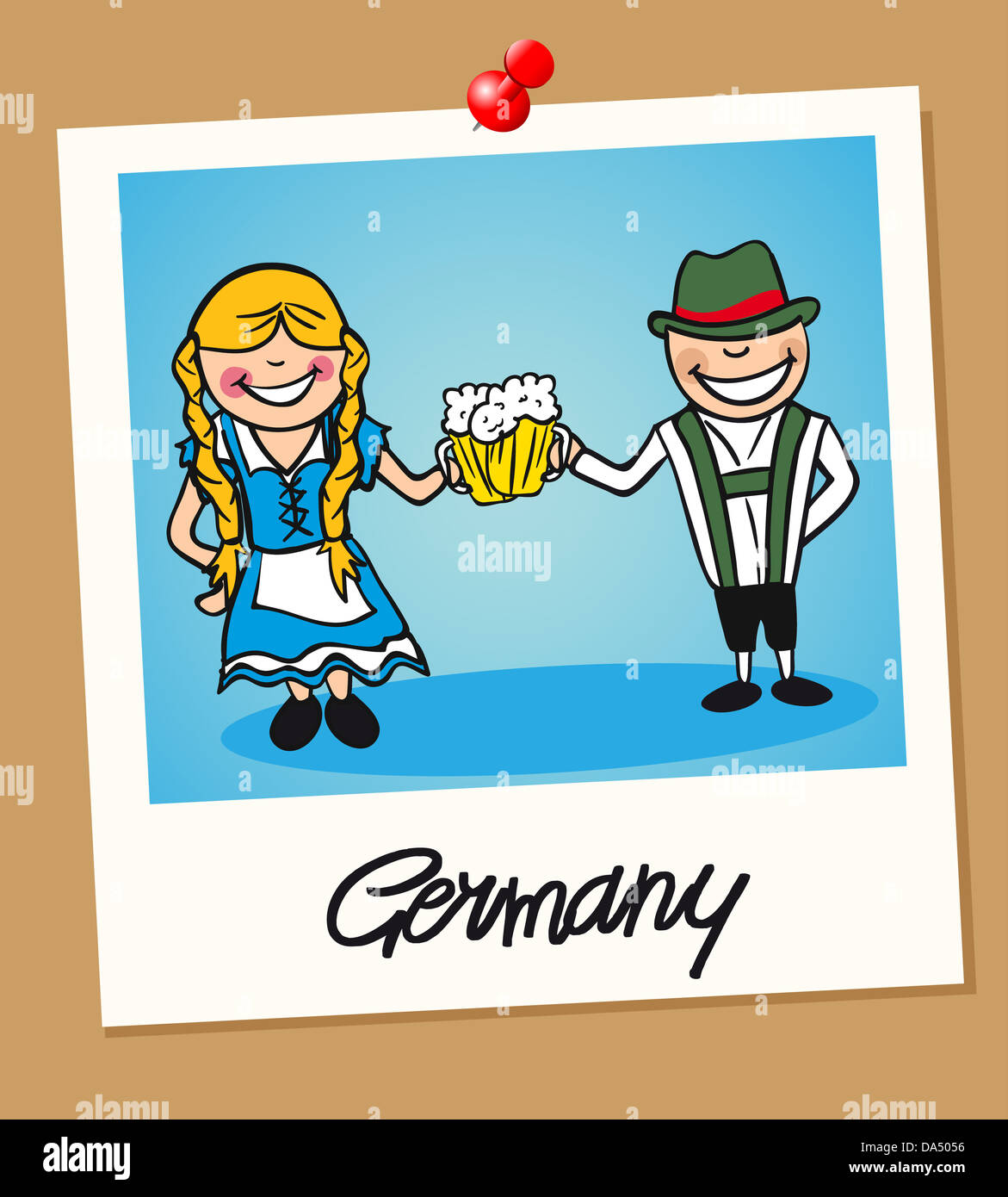 Cartoon illustration german boy in hi-res stock photography and images ...