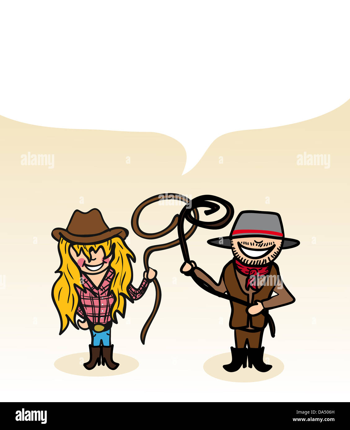 Australian man woman cartoon couple hi-res stock photography and images ...