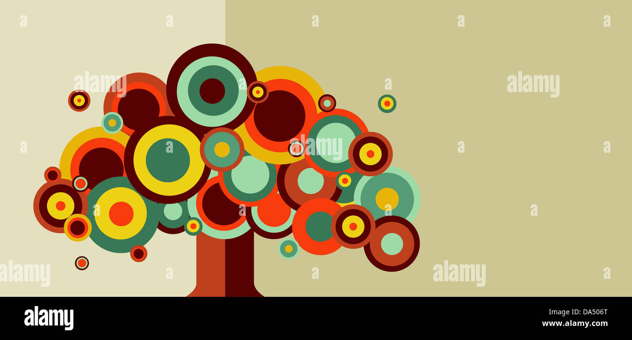 Circles tree concept design. Vector file layered for easy manipulation ...