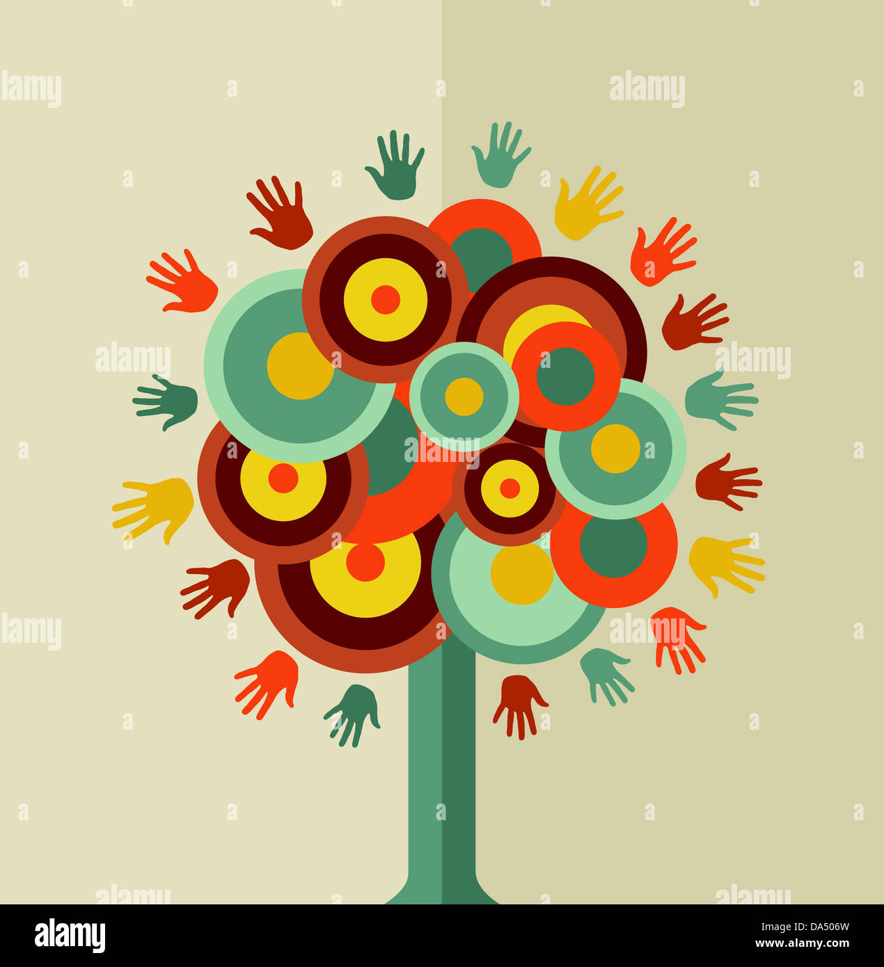Trendy tree hand concept design. Vector file layered for easy ...
