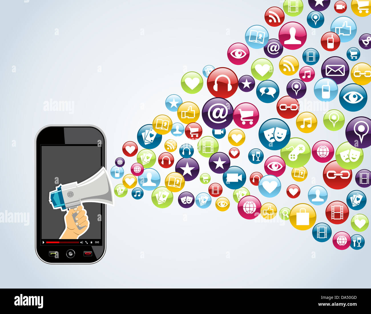 Cloud computing apps icon set concept background. Vector illustration ...