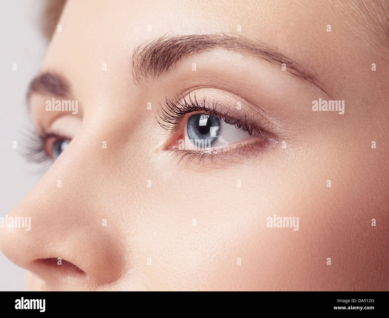 Beauty woman face blue eyes close up hi-res stock photography and ...
