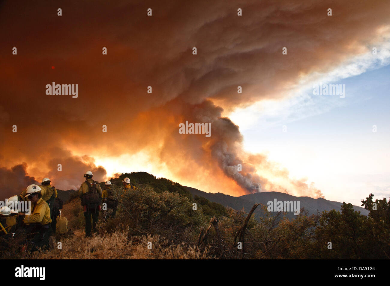 Aug 16, 2009 - Santa Maria, California, U.S. - A smoke plume from a ...