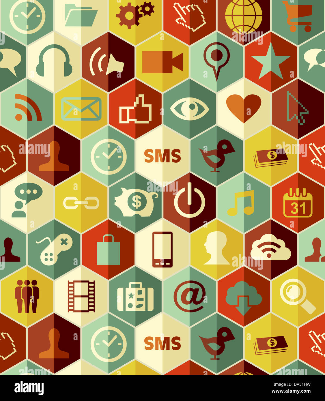 smart phone icons seamless pattern Vector file layered for easy ...