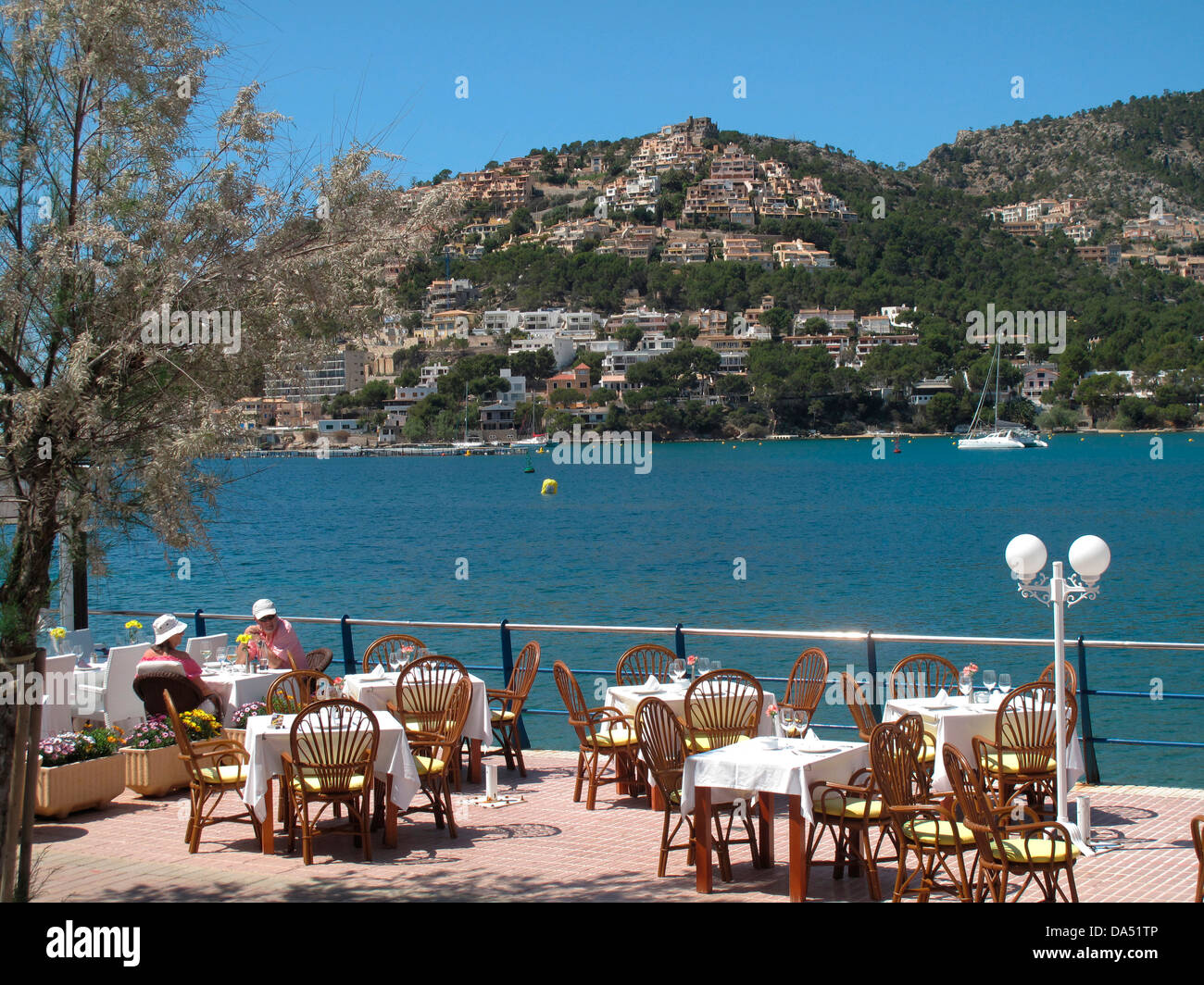 restaurant, port de andratx, andratx, mallorca, spain Stock Photo - Alamy