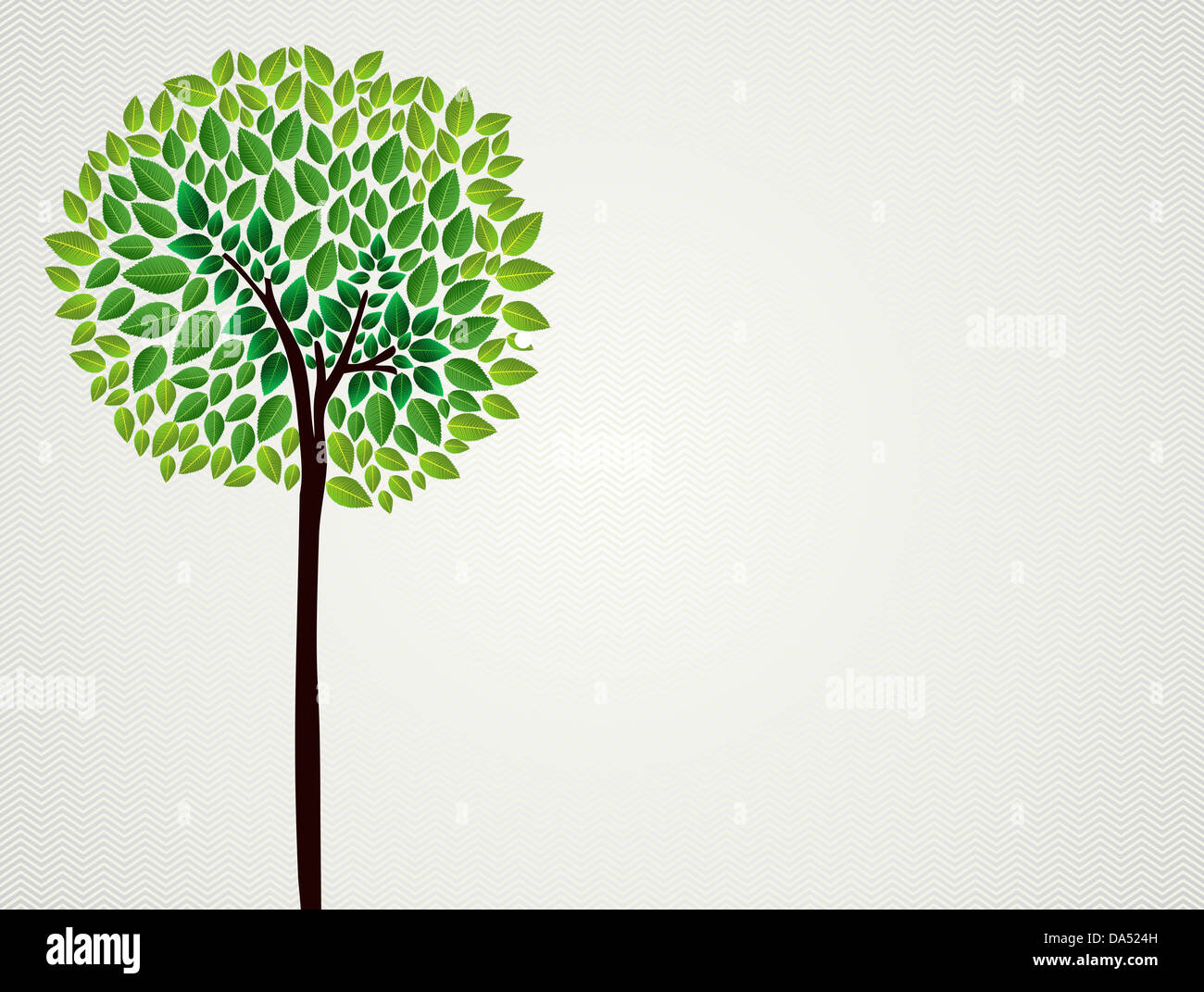 Cute isolated green tree hand drawing. Vector file layered for easy ...