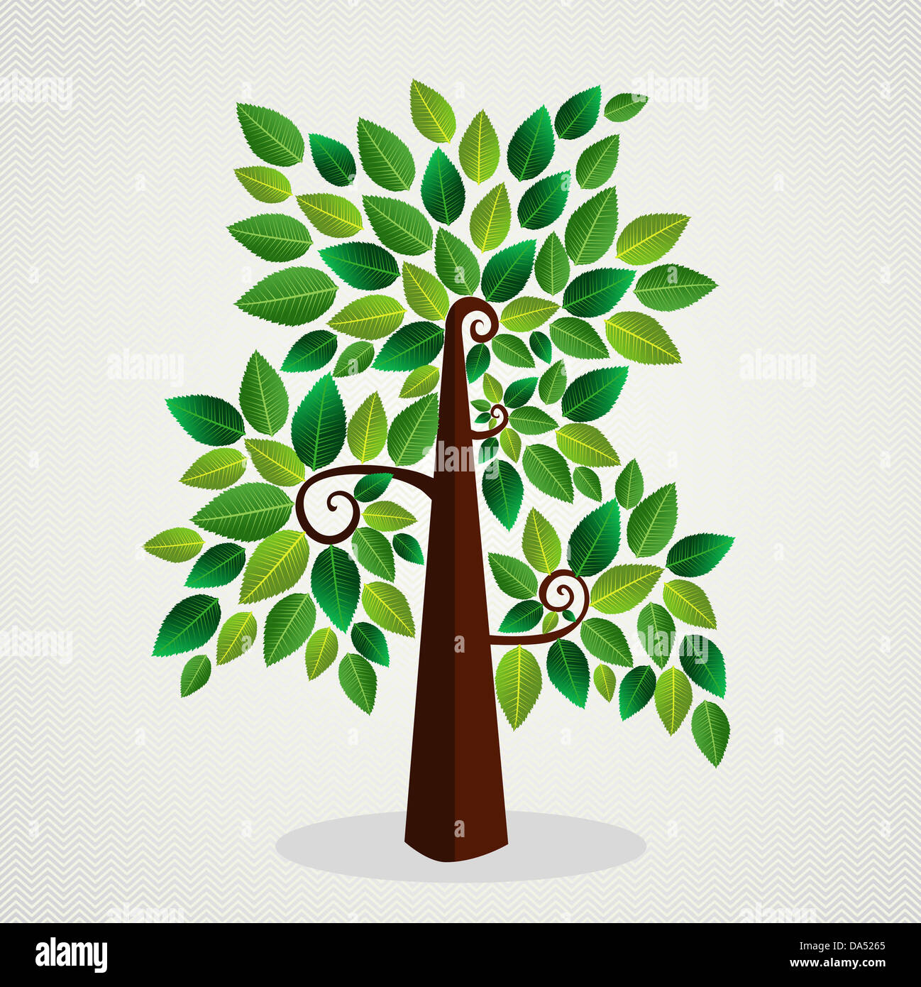 Cute environment green tree leaf background. Vector file layered for ...
