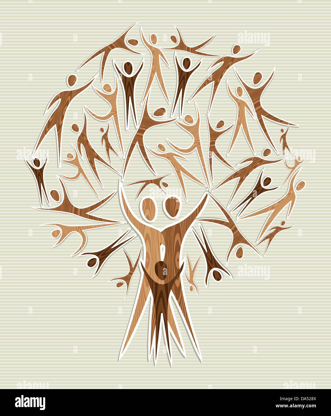 Family human shapes conceptual tree. Vector file layered for easy ...