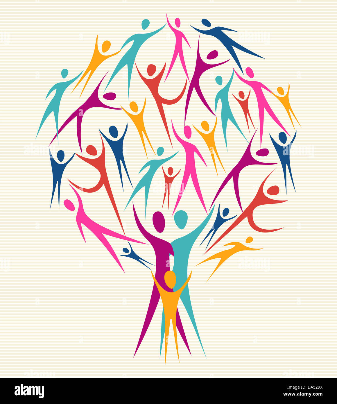 Family human shapes colorful design tree. Vector file layered for easy ...