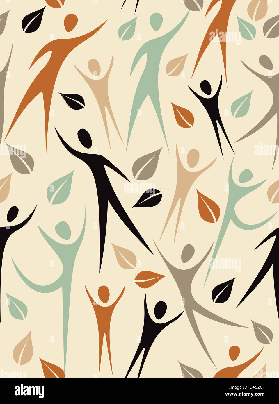 trendy human shapes seamless pattern clorful shapes set. Vector file ...