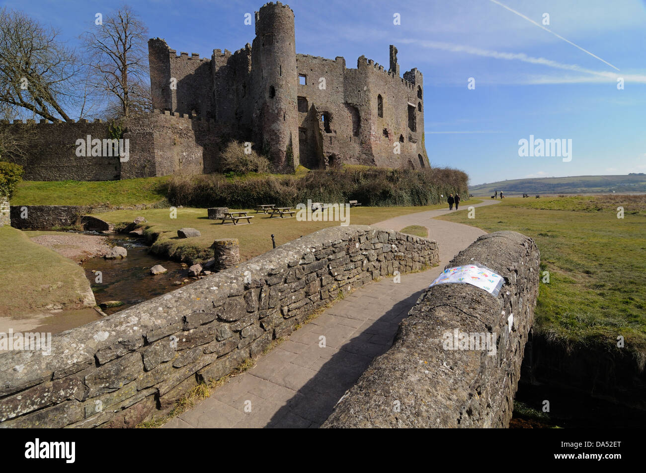 Laugharne Castle Carmarthenshire West Wales Stock Photo - Alamy