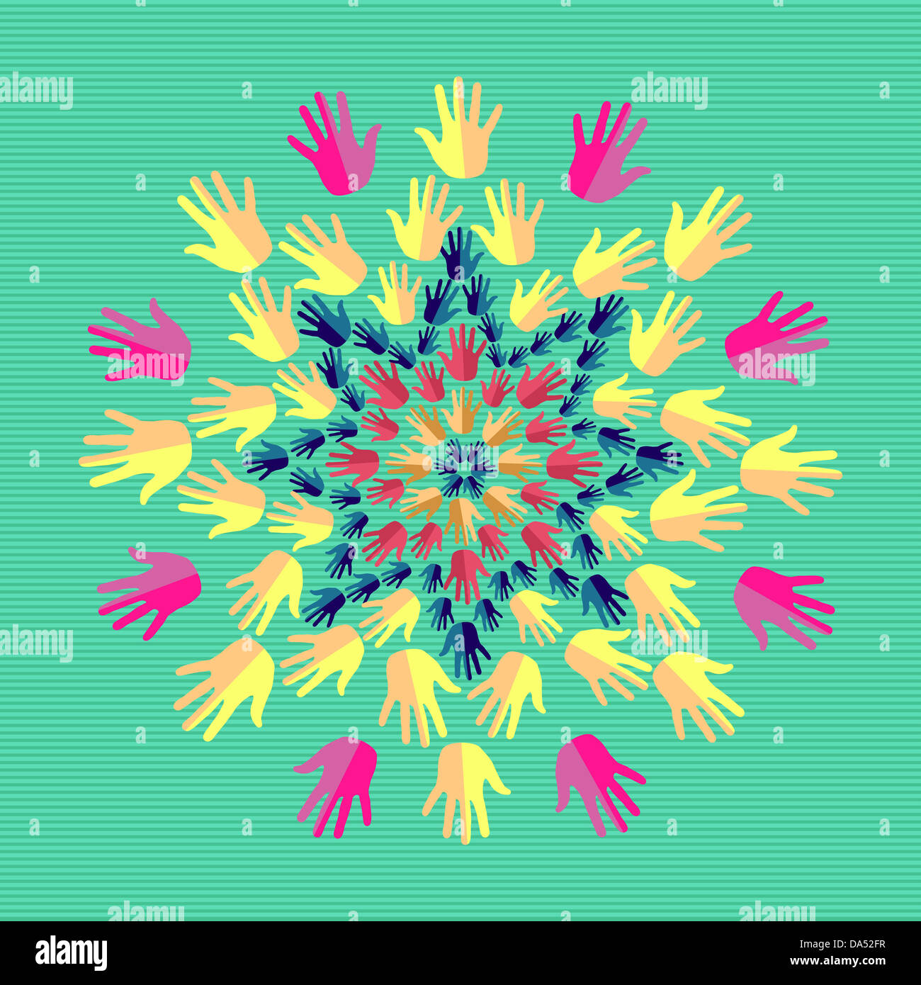 Hand circle human shape mandala design. Vector file layered for easy ...