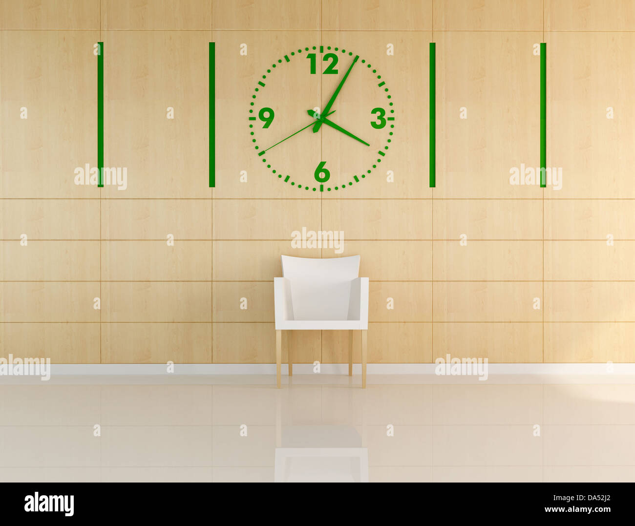 white chair in a office reception - digital artwork Stock Photo - Alamy