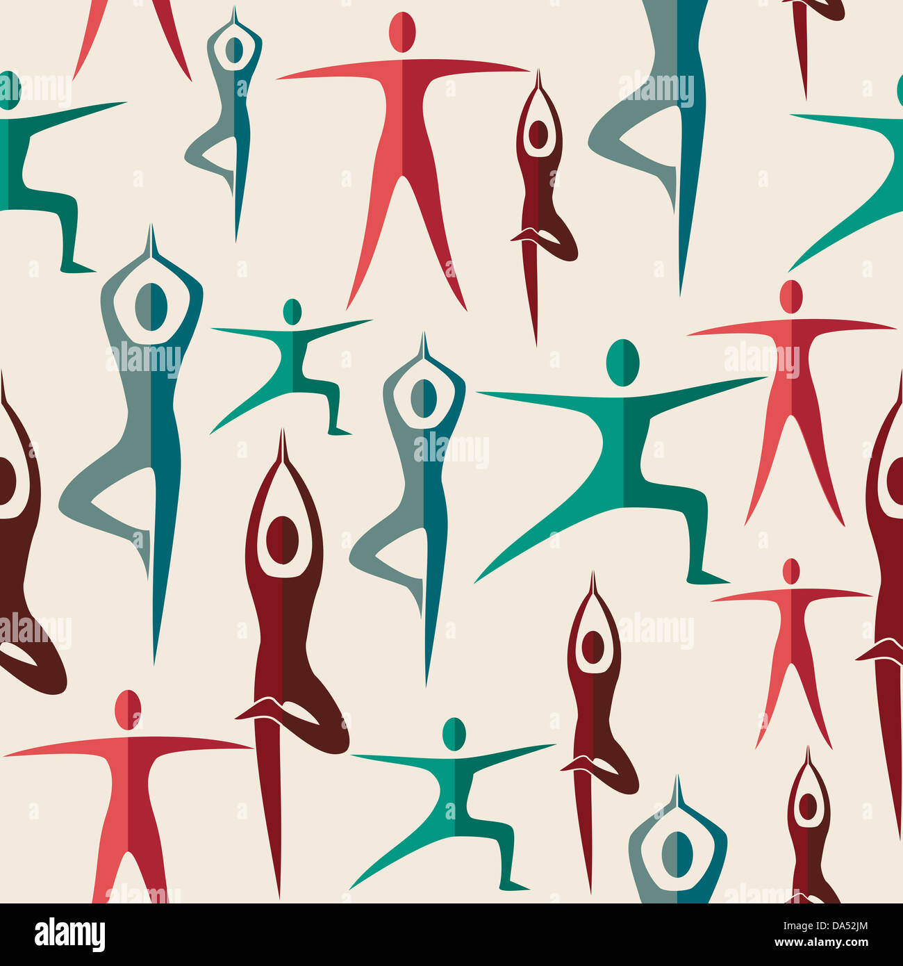 Human shapeYoga seamless pattern design. Vector file layered for easy ...