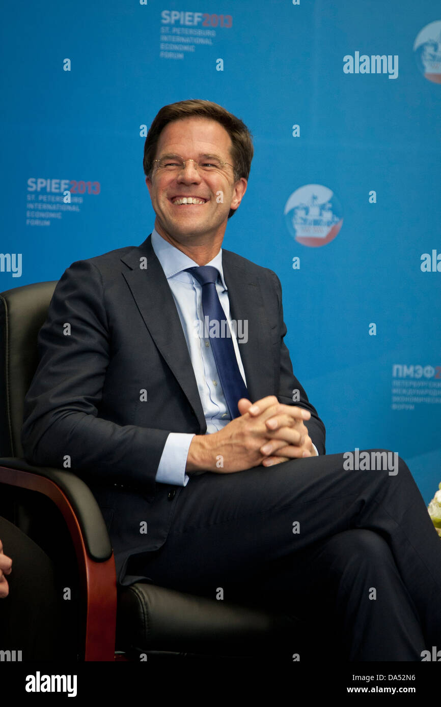 Dutch prime minister Mark Rutte meeting Russian president Vladimir ...