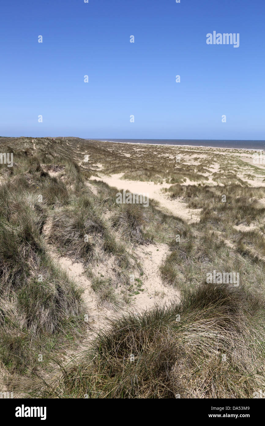 beach and sand dunes at winterton on the norfolk coast Stock Photo - Alamy