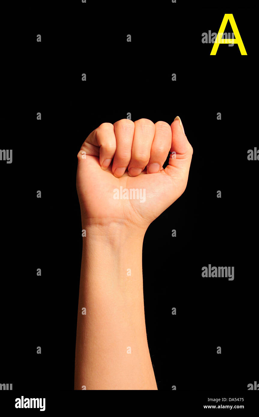 Hand sign language alphabet deaf hi-res stock photography and images ...