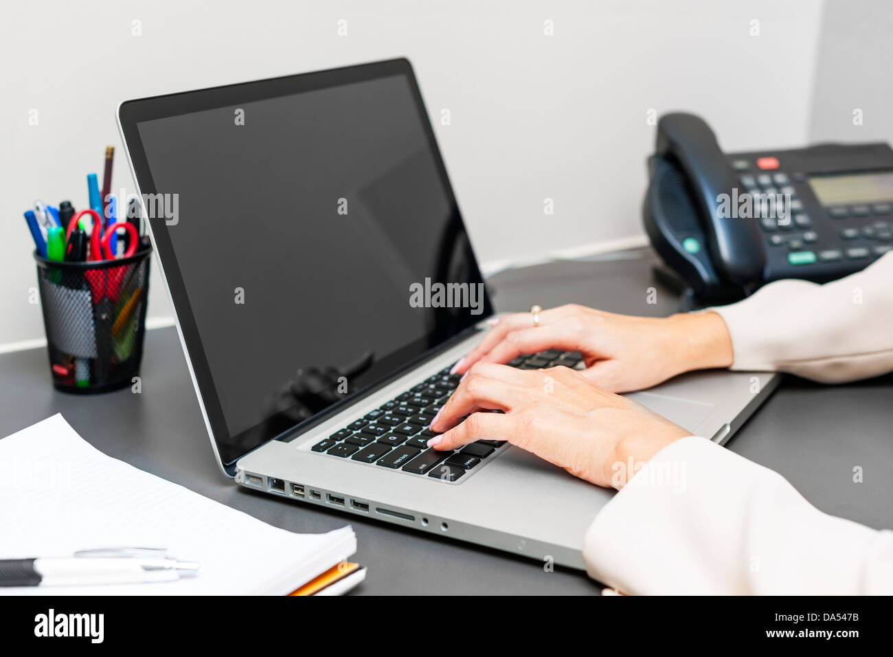 Typing computer desk hi-res stock photography and images - Alamy