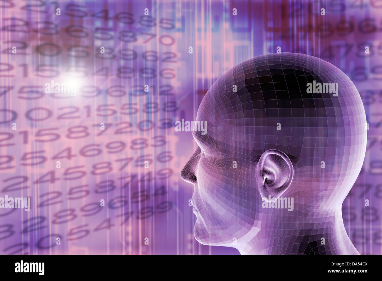 humanoid head on background futuristic Stock Photo - Alamy