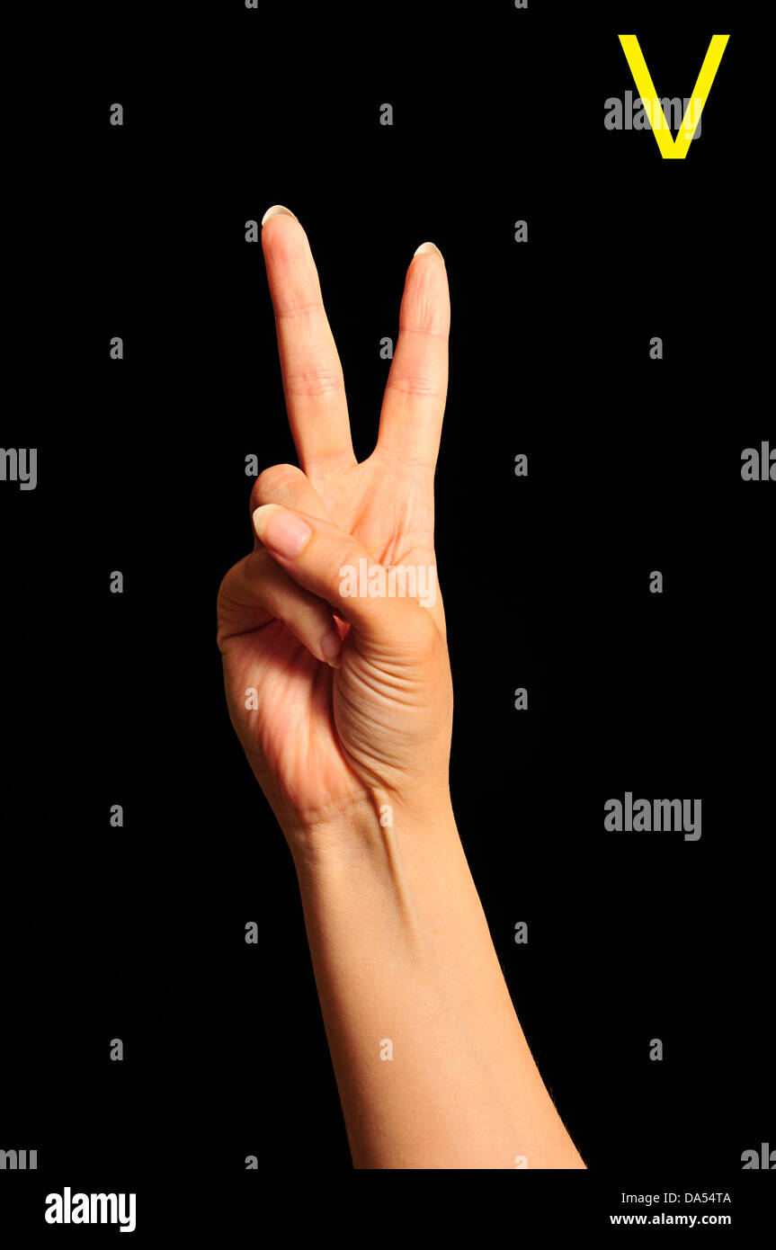 Asl Letter V