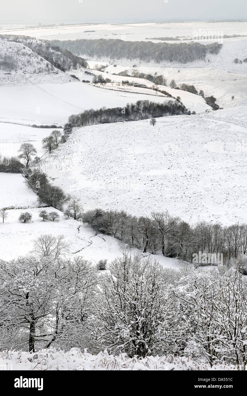 A winter view of the Hole of Horcum from Saltersgate Stock Photo - Alamy