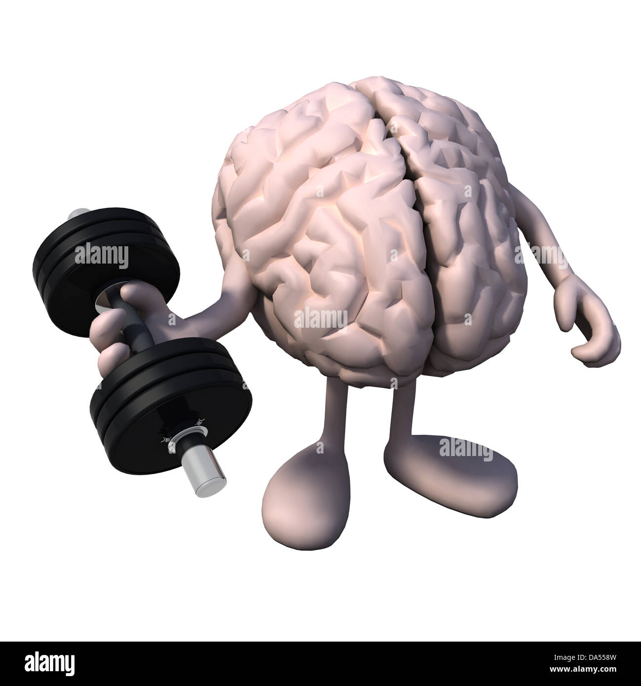 human brain organ with arms and legs does weight training, 3d ...