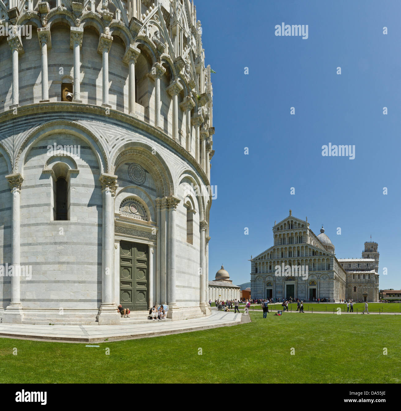 Pisa, Italy, Europe, Tuscany, Toscana, baptistry, skew tower, rook ...