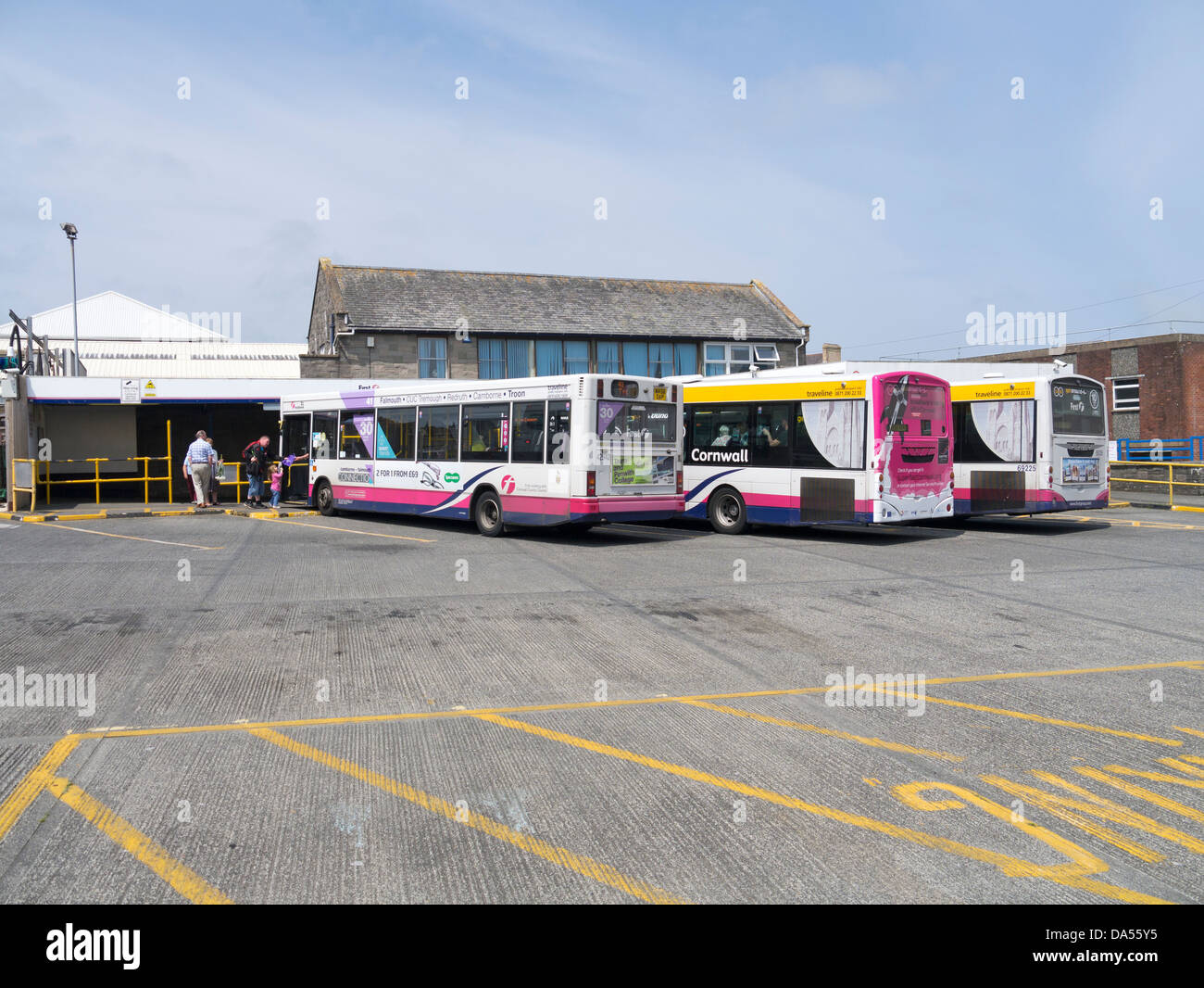 Camborne Bus Station, Union Street, Camborne, Cornwall England Stock ...