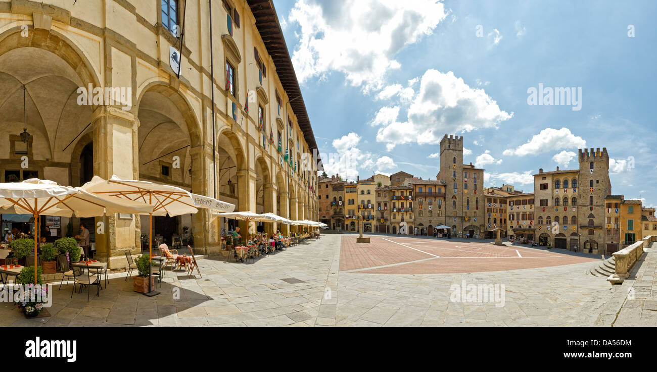 Arezzo, Italy, Europe, Tuscany, Toscana, Piazza, loggia, loggia del ...