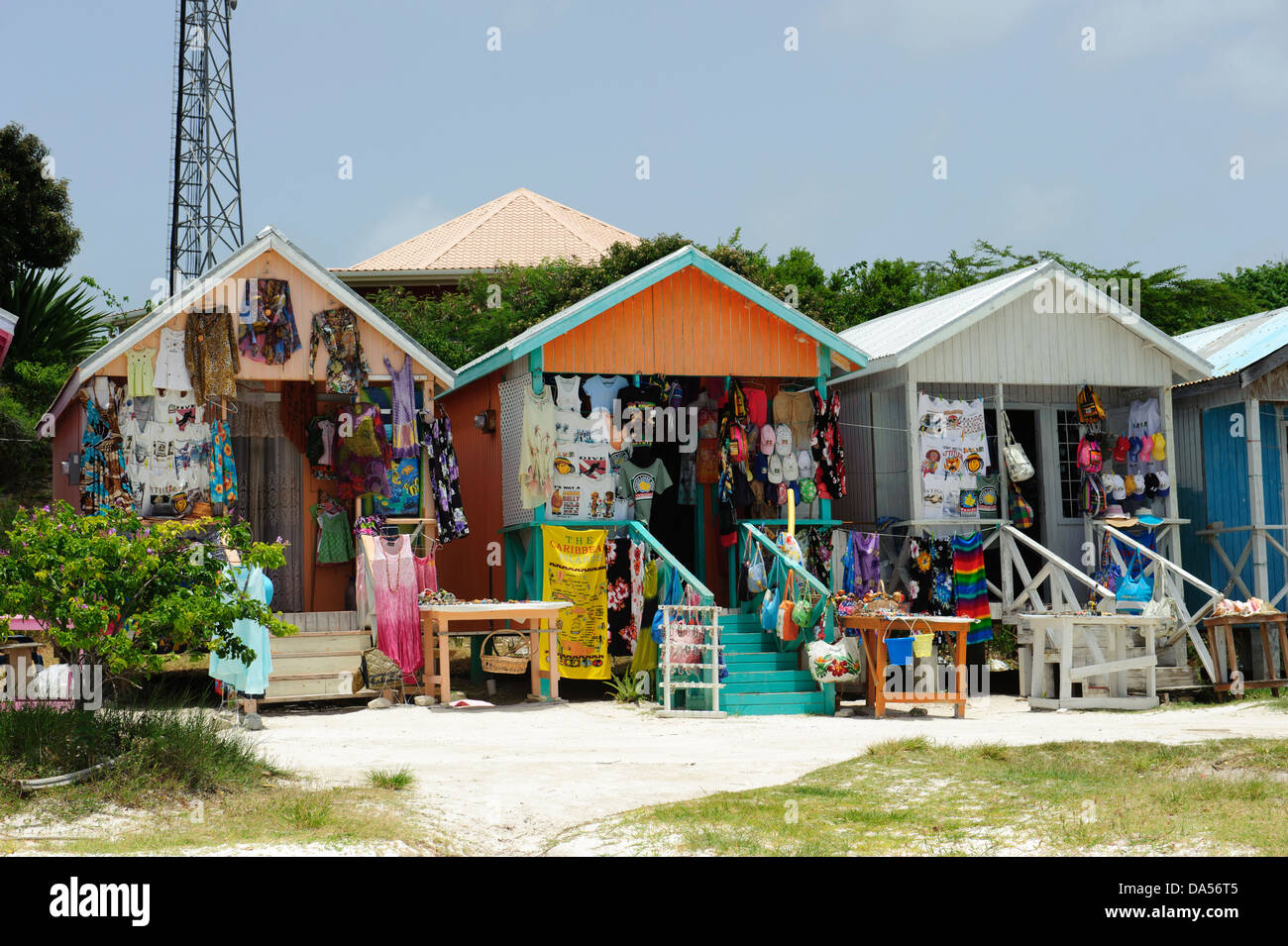 Beach Sellers and shops Stock Photo - Alamy